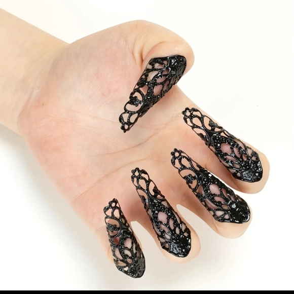 Makeup | New Black Metal Fingernail Tips | Poshmark